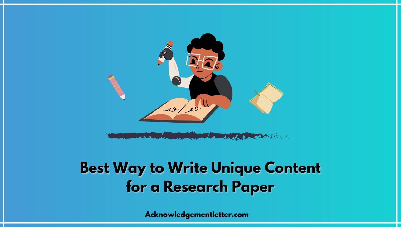 Best Way to Write Unique Content for a Research Paper